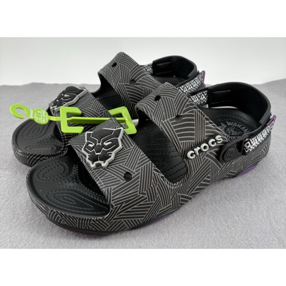 CROCS | Shoes | Crocs Black Panther Wakanda Forever Sandal W Jibbitz ...